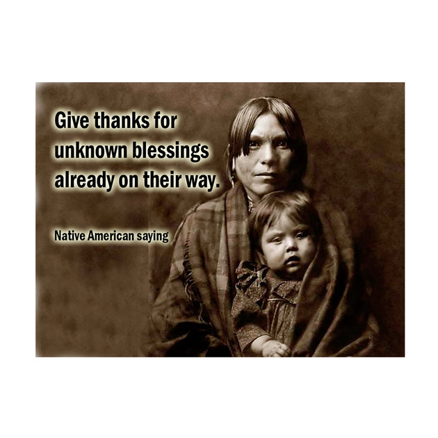 "Native American: Give Thanks" Magnet – Bronze Baboon