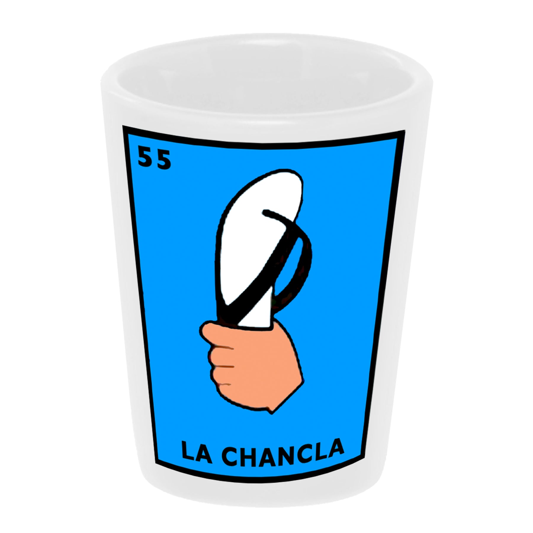 "Loteria: Chancla" Shot Glass – Bronze Baboon