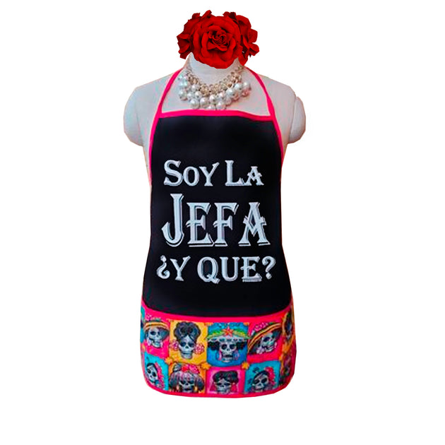 "La Jefa" (the Boss) Jocelyn Hybrid Apron – Bronze Baboon